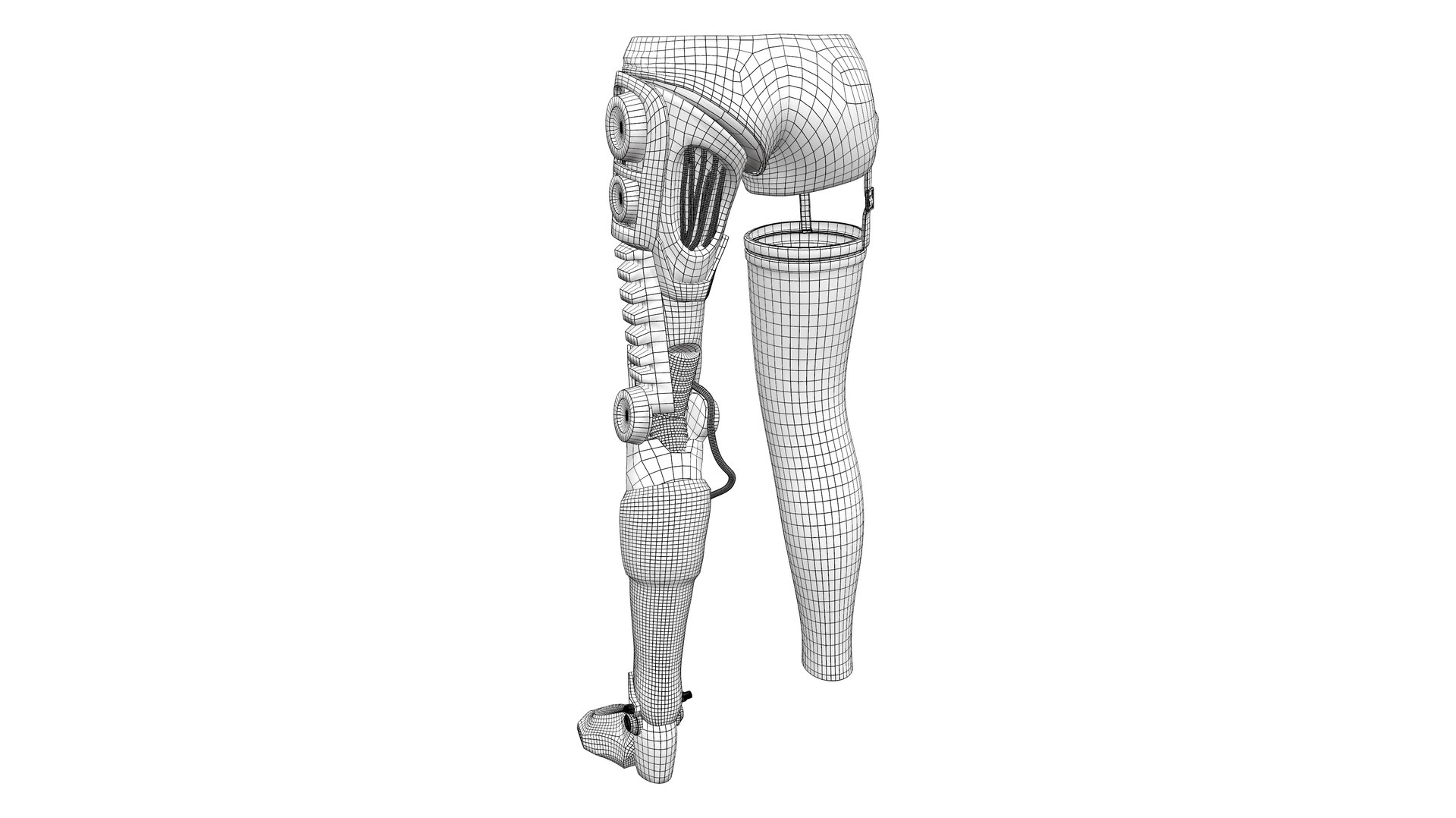 Shorts W Robotic Leg And Stockings 3D Model - TurboSquid 2006355