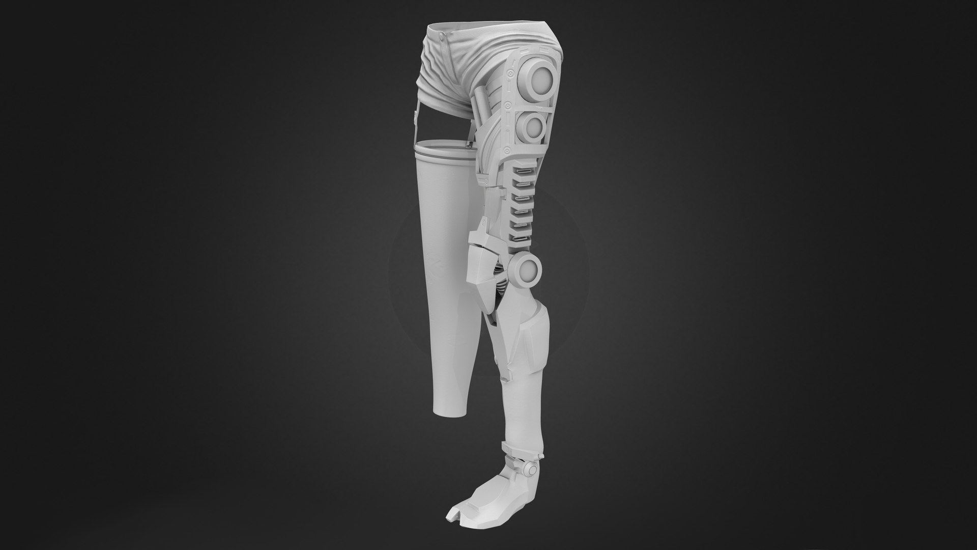 Shorts W Robotic Leg And Stockings 3D Model - TurboSquid 2006355