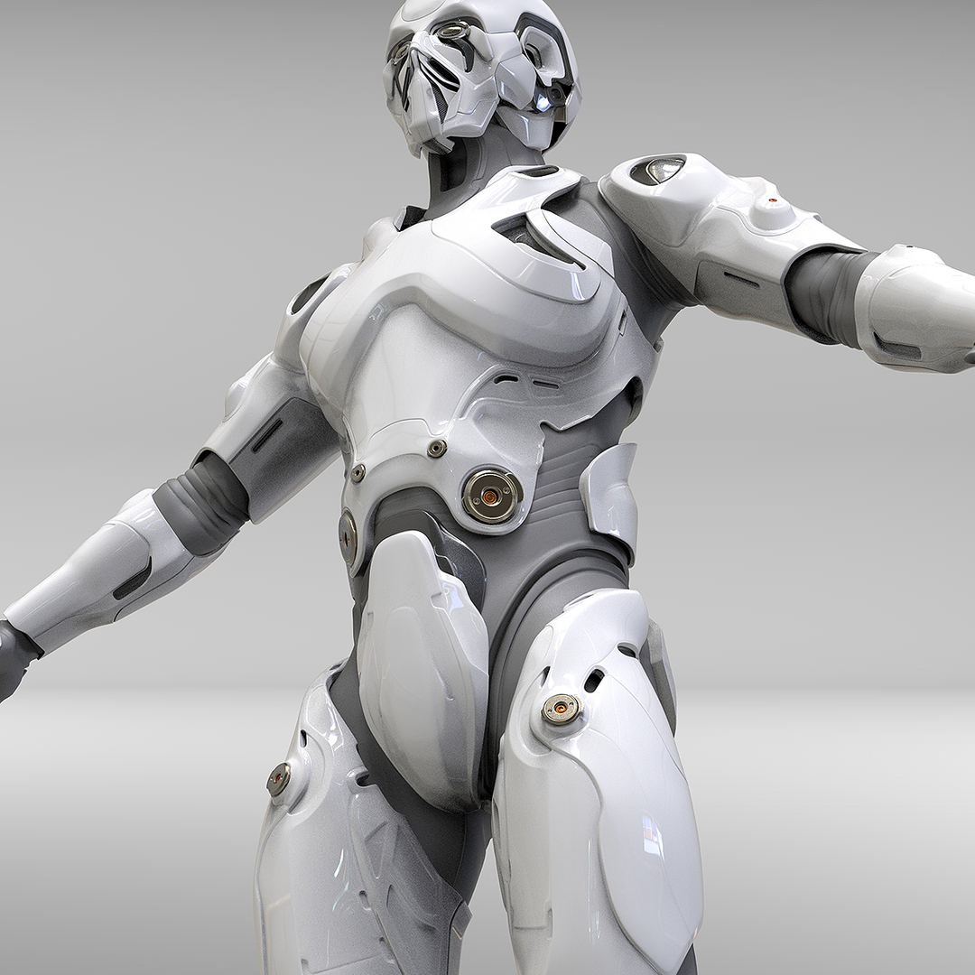 3D cyborg sci-fi character model - TurboSquid 1218636