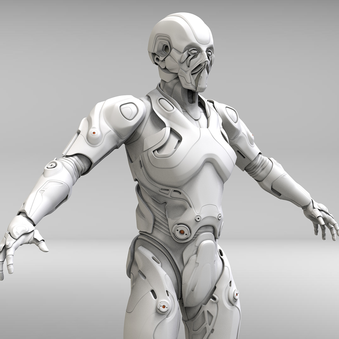 3D cyborg sci-fi character model - TurboSquid 1218636