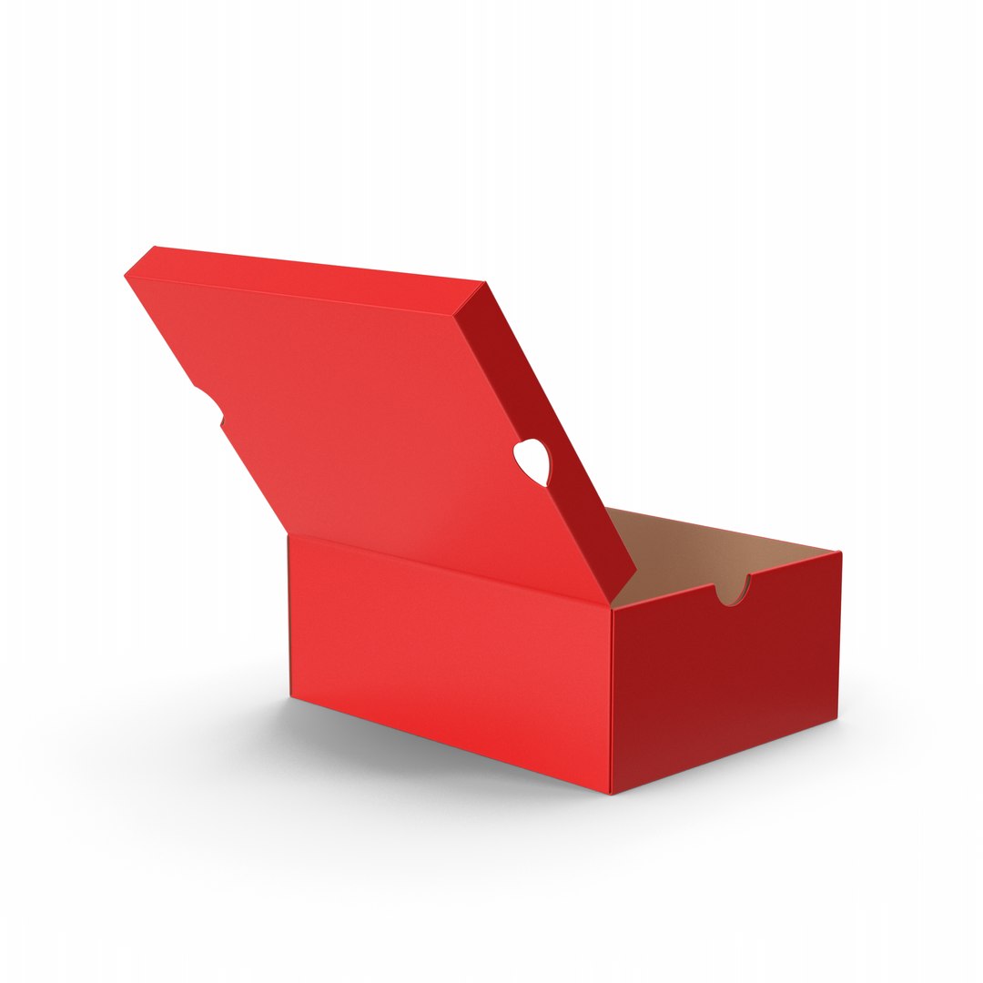 3D Red Shoe Box Model - TurboSquid 2168521