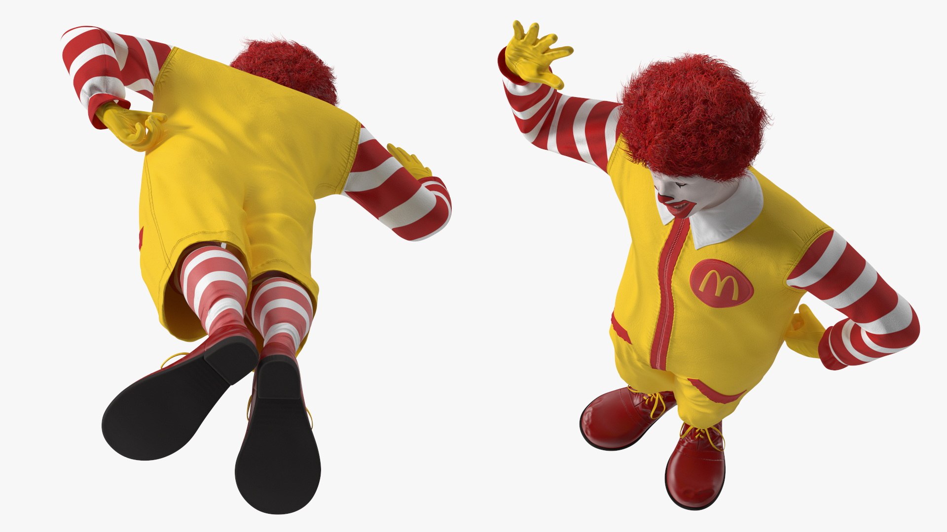 3D Ronald McDonald Waving Pose Fur Model - TurboSquid 2337801