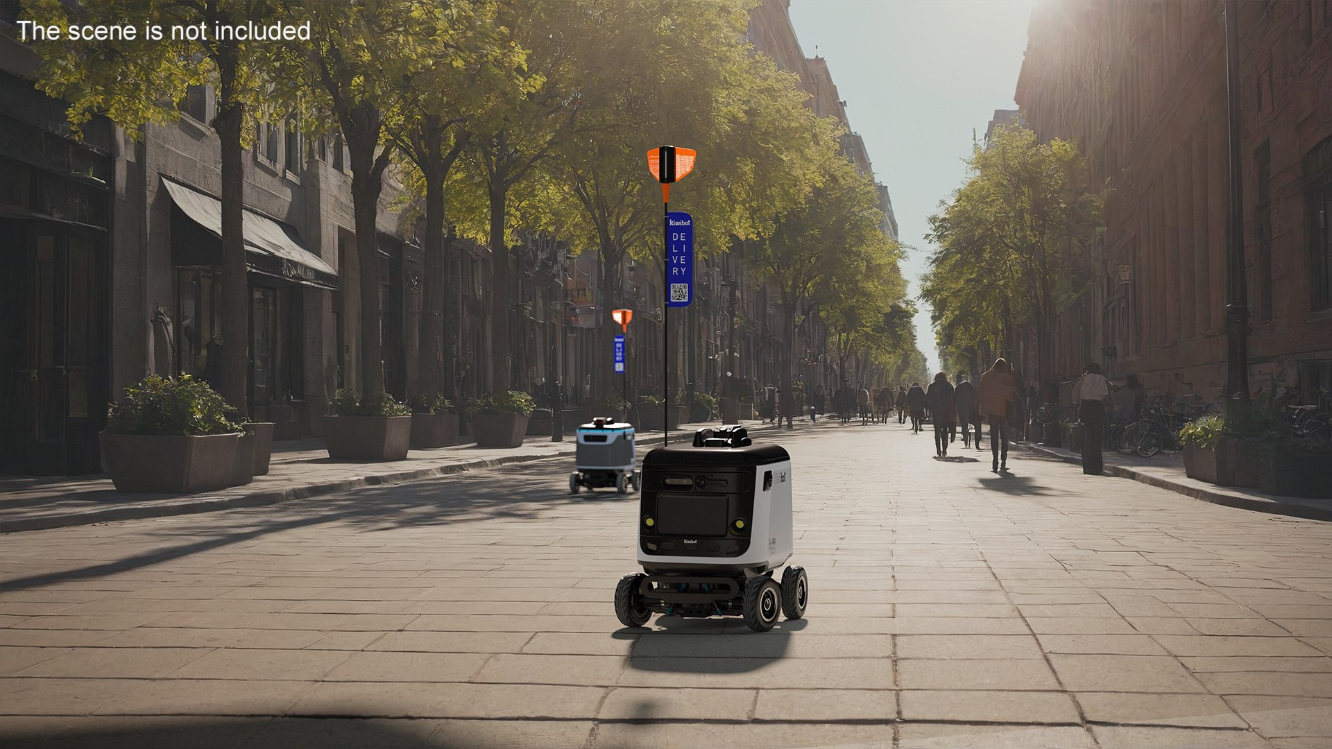 3D Kiwibot Delivery Robot White Off Rigged For Cinema 4D - TurboSquid ...