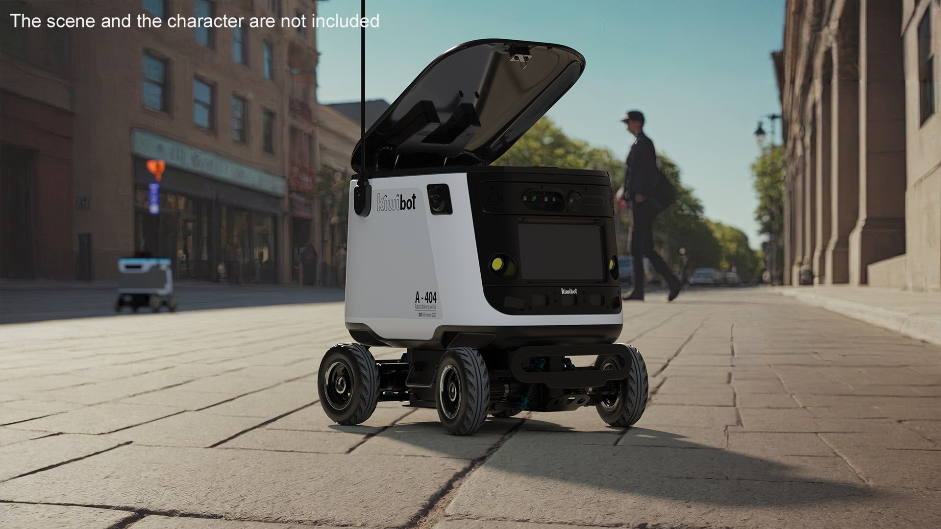 3D Kiwibot Delivery Robot White Off Rigged For Cinema 4D - TurboSquid ...