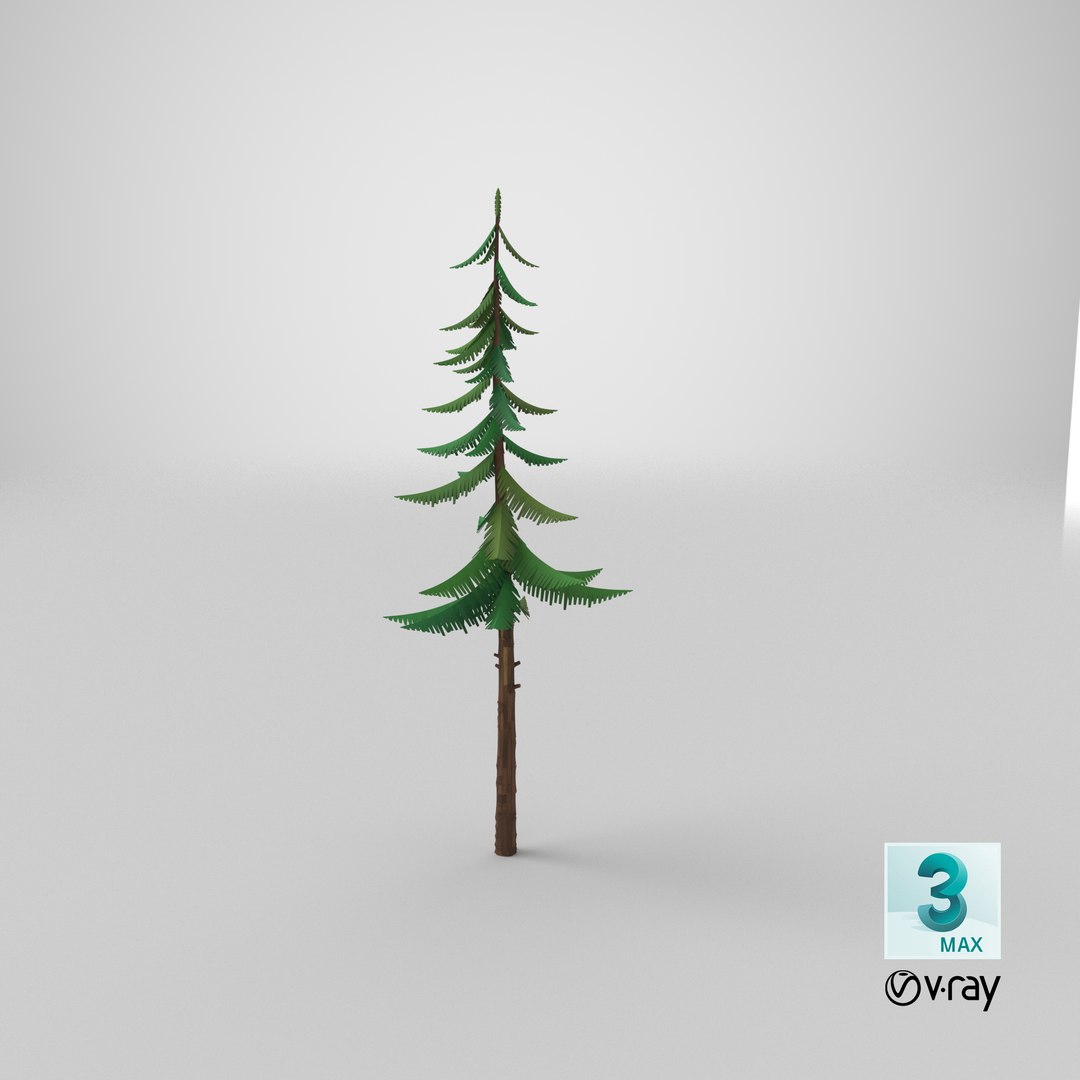 3D Cartoon Pine 07 Model - TurboSquid 1949316