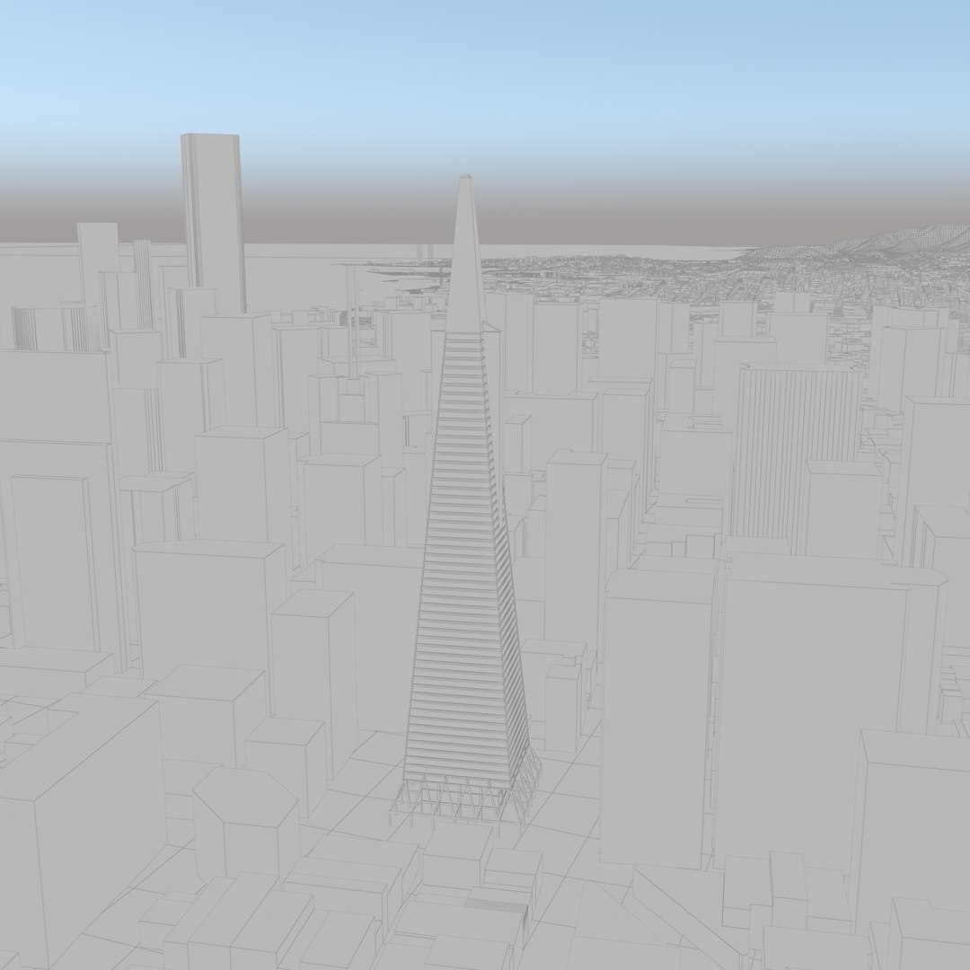 Transamerica Pyramid And Environment 3D Model - TurboSquid 1797200