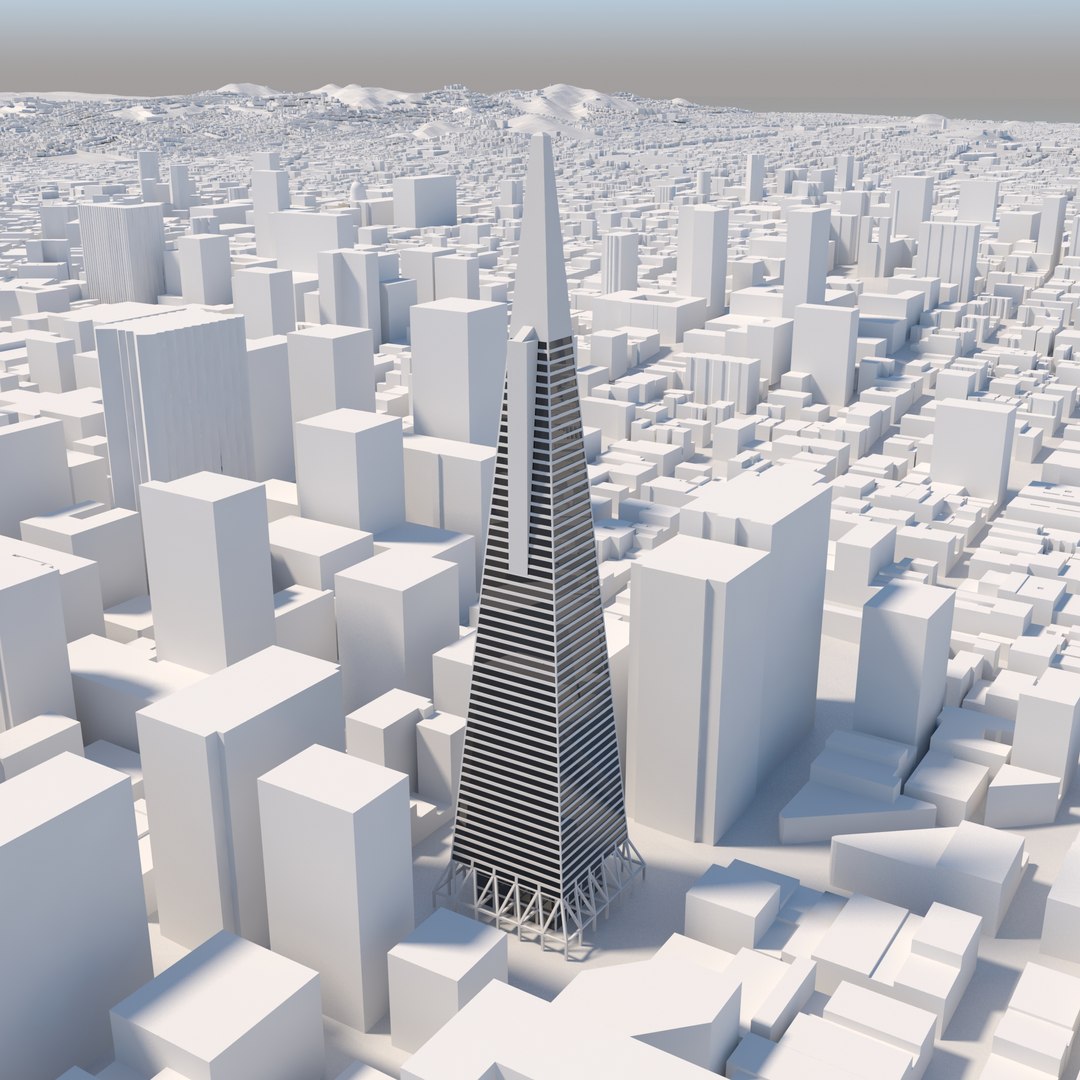 Transamerica Pyramid And Environment 3D Model - TurboSquid 1797200