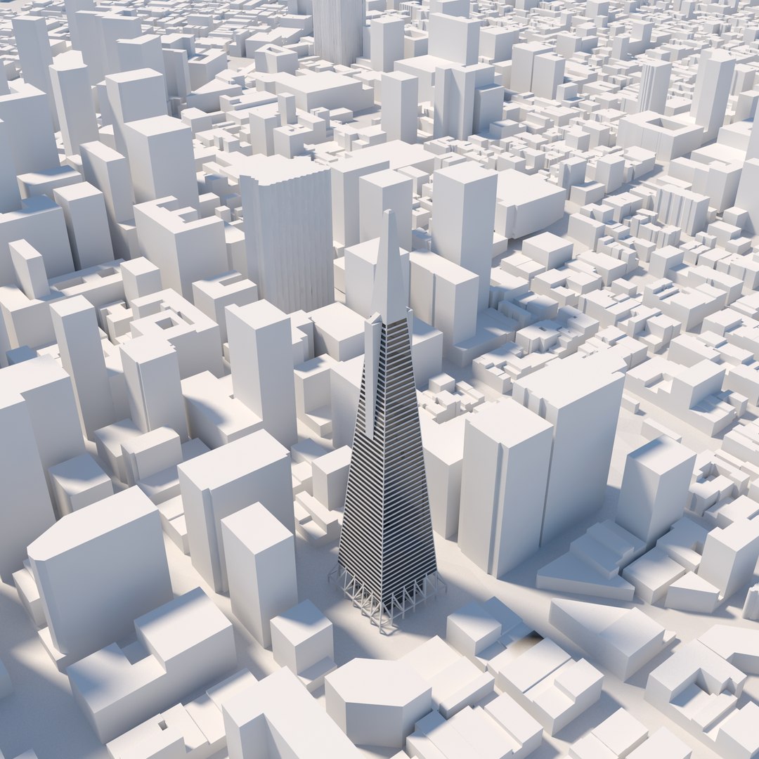 Transamerica Pyramid And Environment 3D Model - TurboSquid 1797200