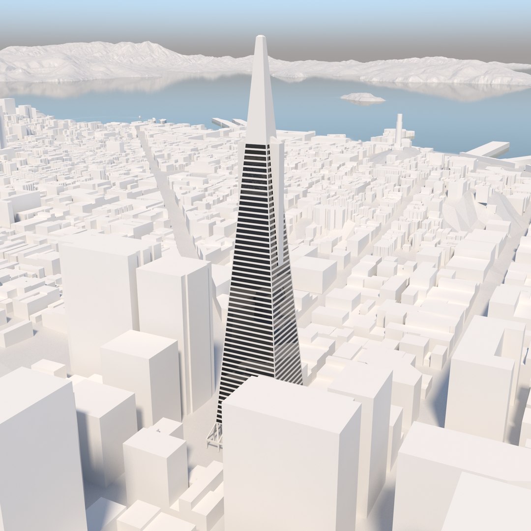 Transamerica Pyramid And Environment 3D Model - TurboSquid 1797200