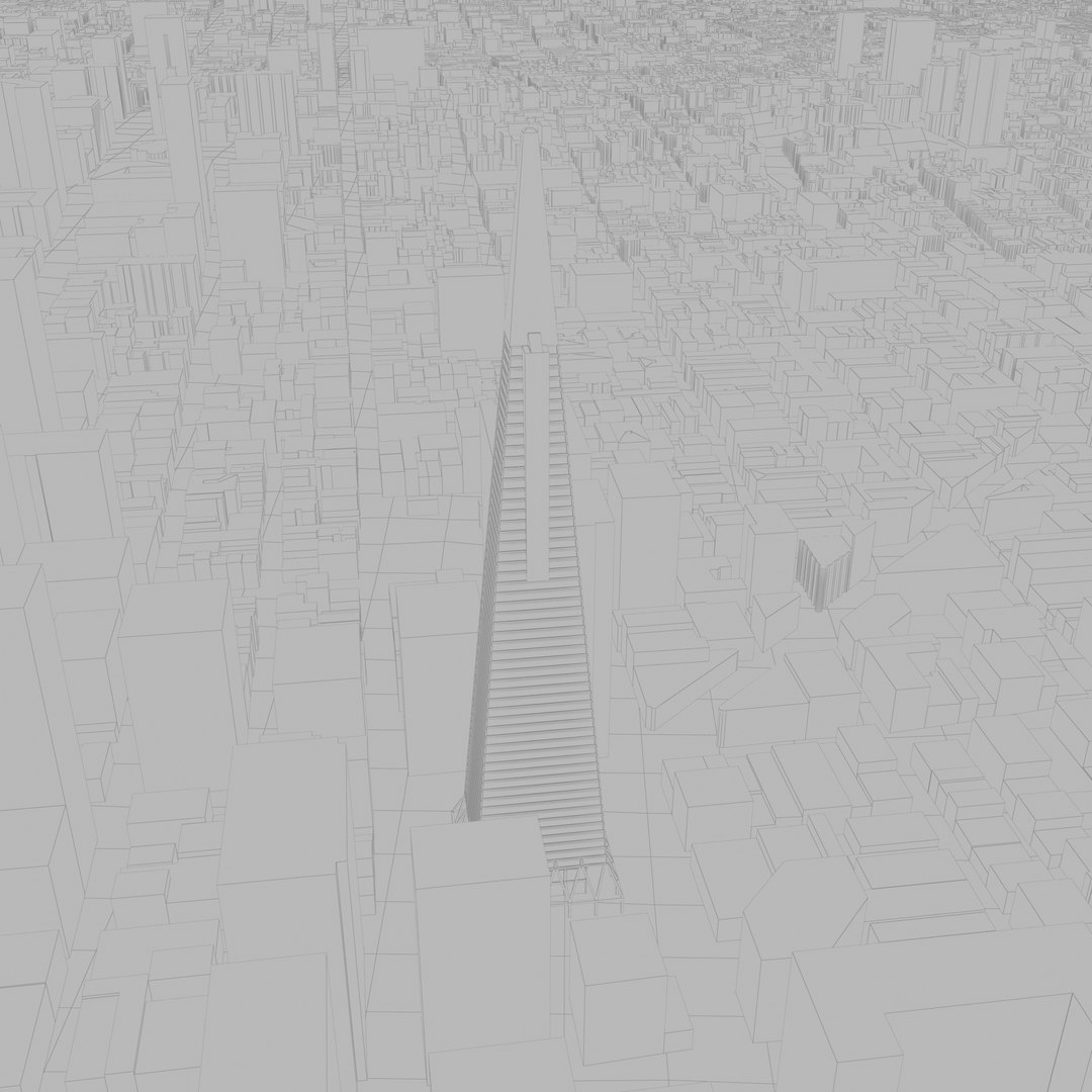 Transamerica Pyramid And Environment 3D Model - TurboSquid 1797200