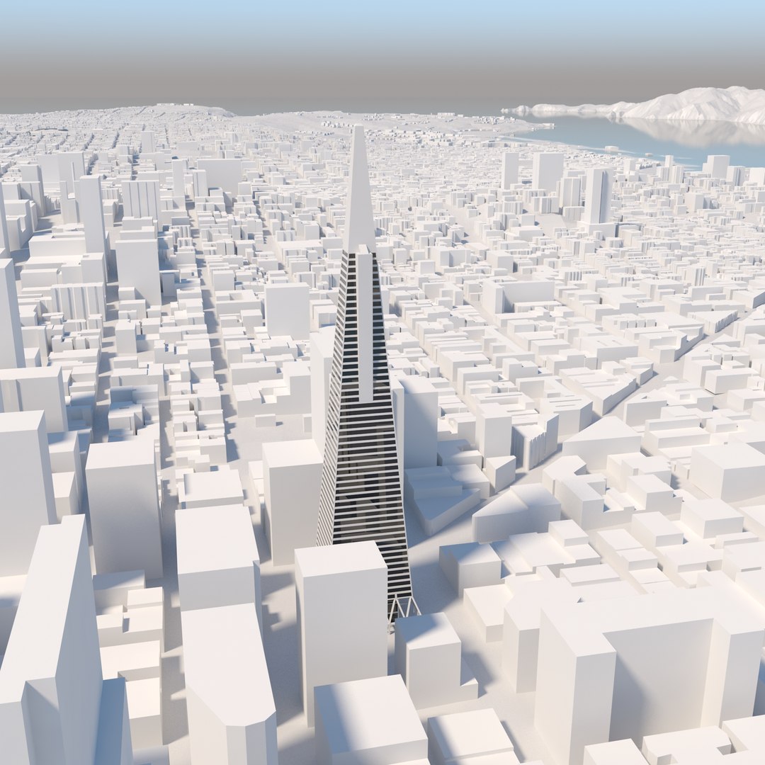 Transamerica Pyramid And Environment 3D Model - TurboSquid 1797200