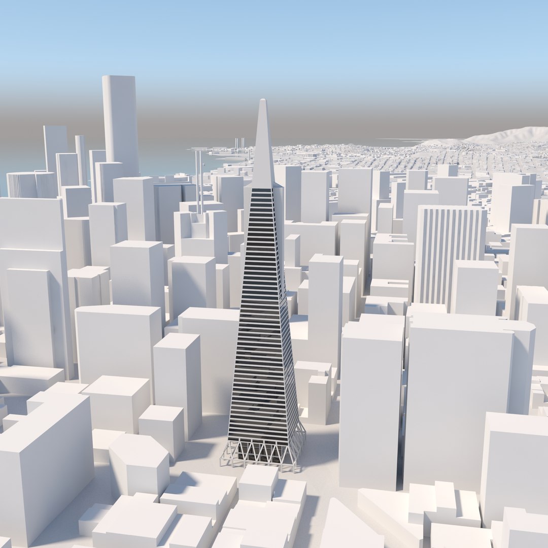 Transamerica Pyramid And Environment 3D Model - TurboSquid 1797200