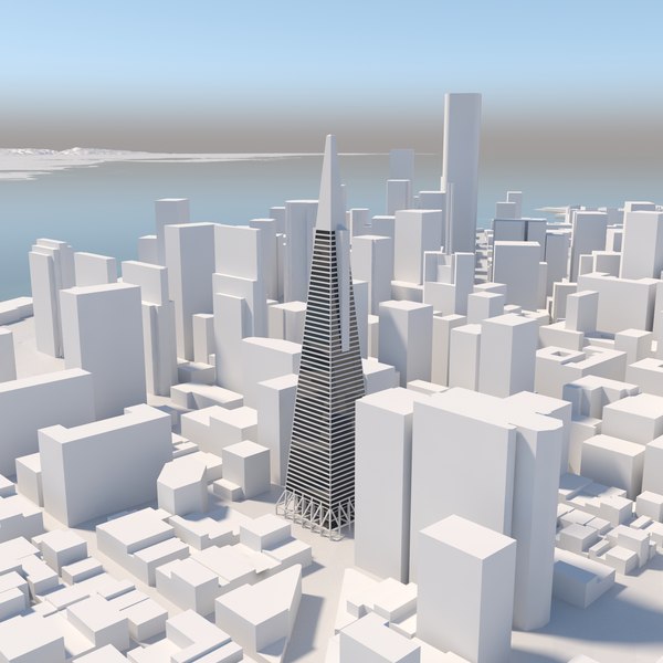 Transamerica Pyramid and environment 3D model - TurboSquid 1797200