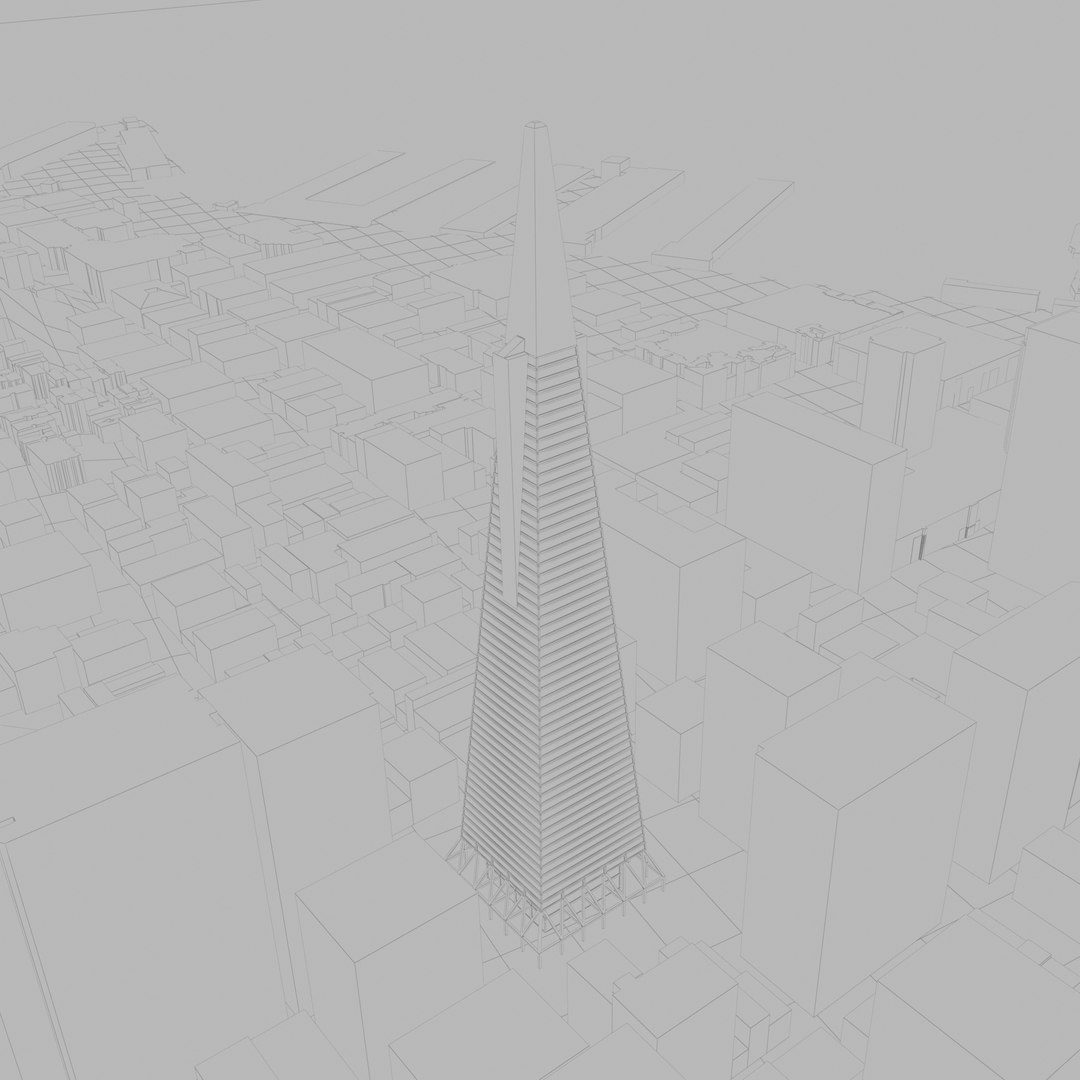 Transamerica Pyramid And Environment 3D Model - TurboSquid 1797200