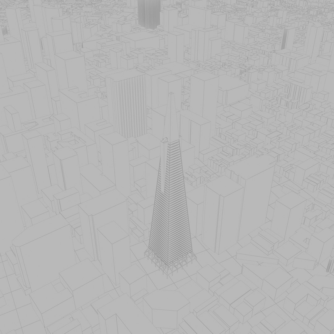 Transamerica Pyramid And Environment 3D Model - TurboSquid 1797200