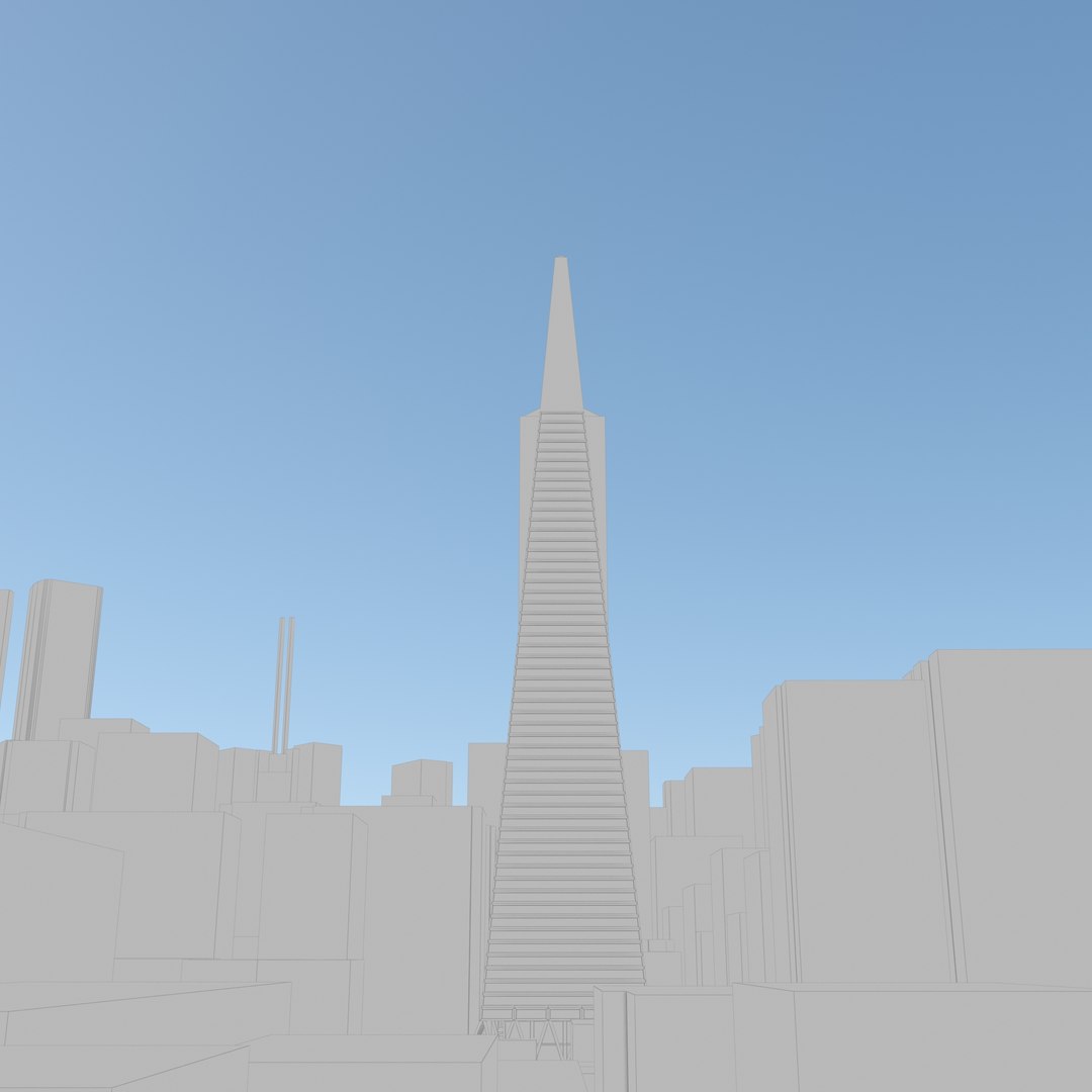 Transamerica Pyramid and environment 3D model - TurboSquid 1797200