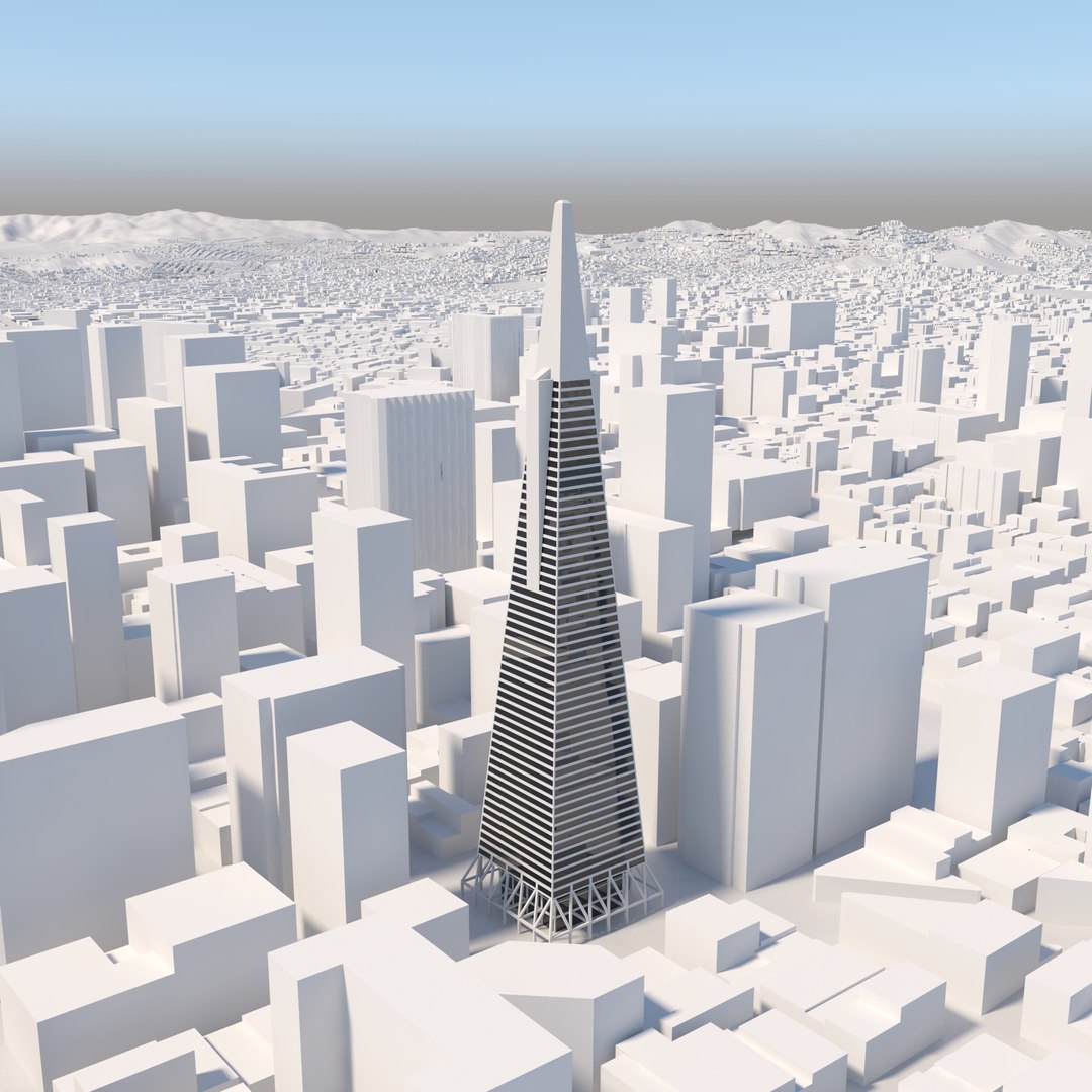 Transamerica Pyramid And Environment 3D Model - TurboSquid 1797200