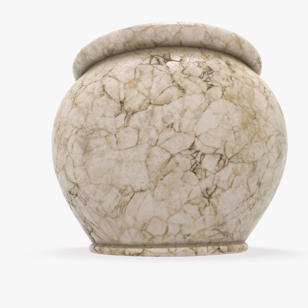 3d Model Of Marble Pot