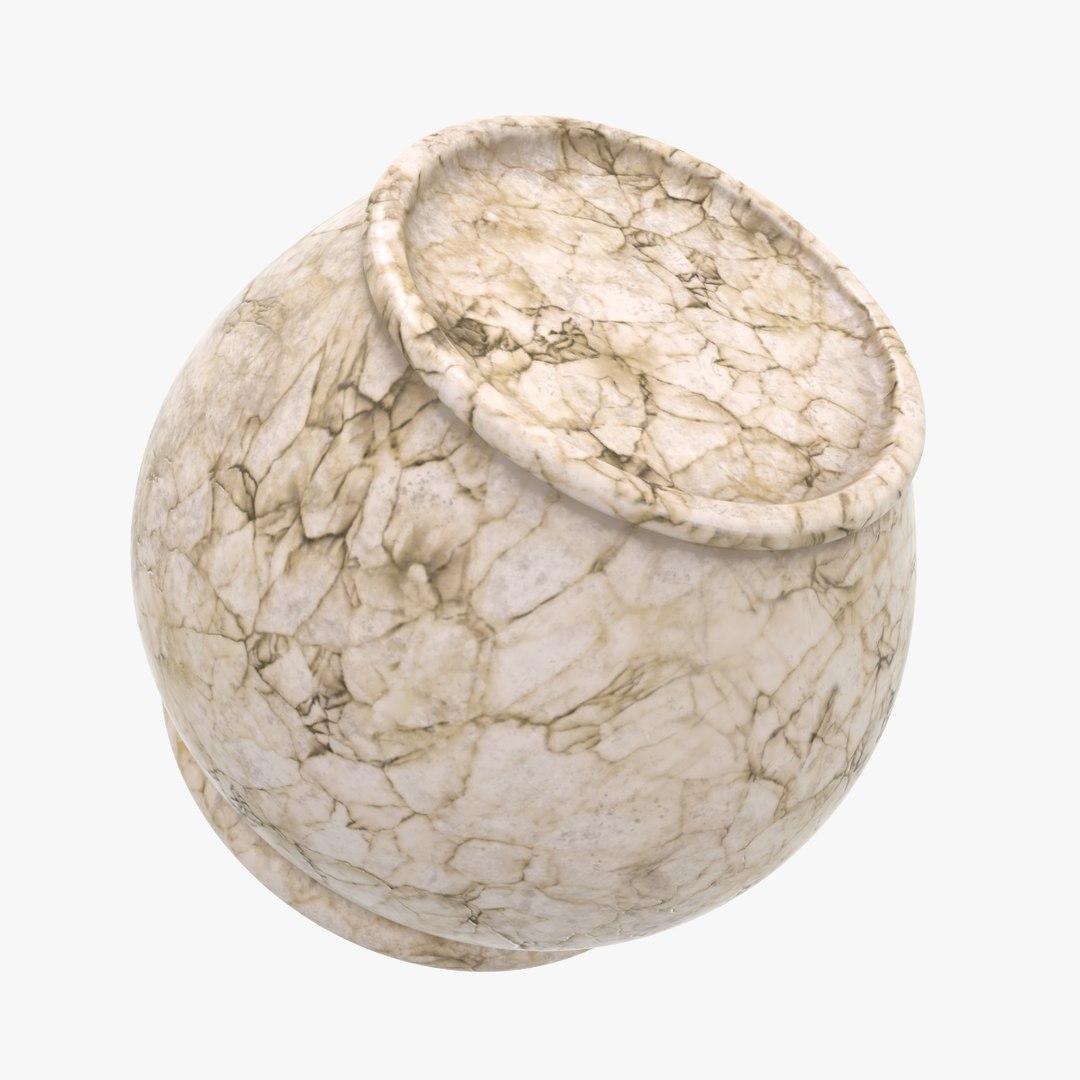 3d Model Of Marble Pot
