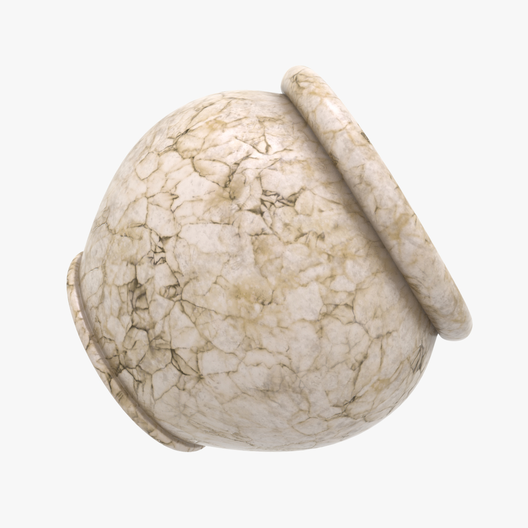 3d Model Of Marble Pot