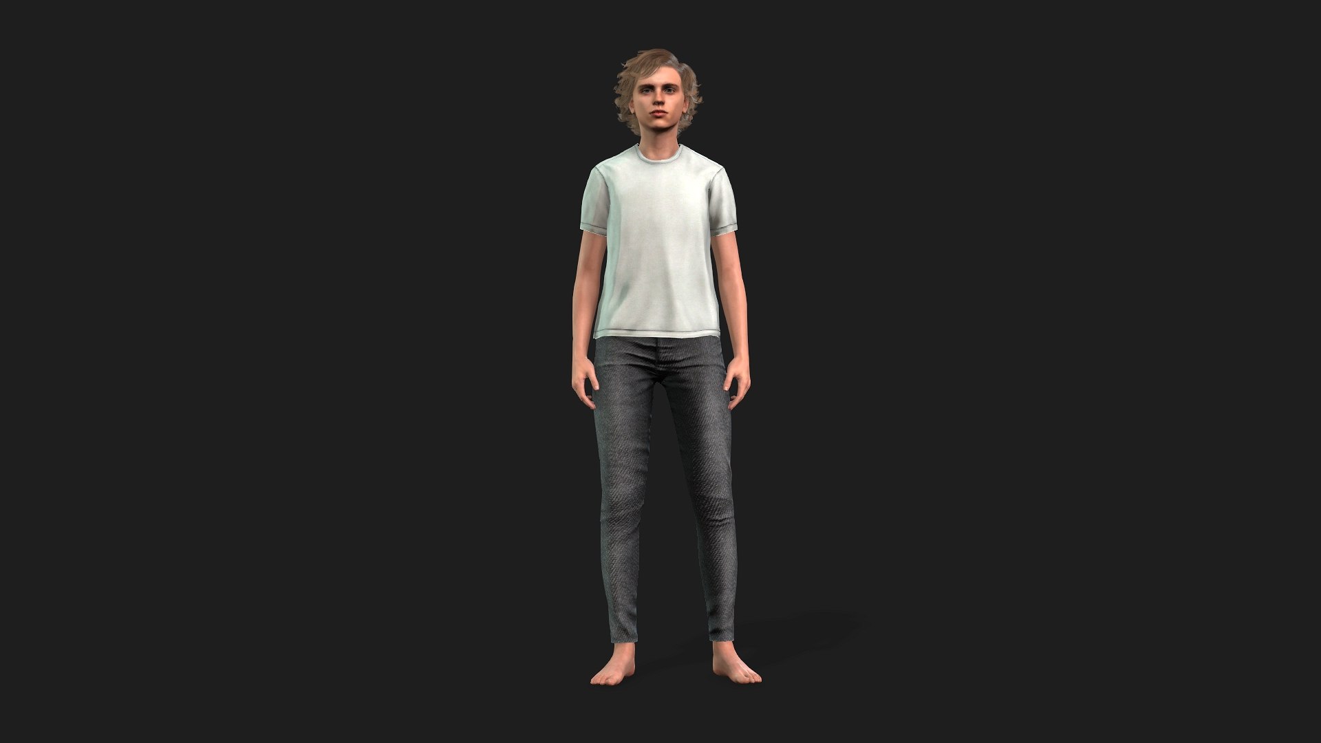Realistic Teenage Boy 3D Model Game And Animation Ready 3D Model ...