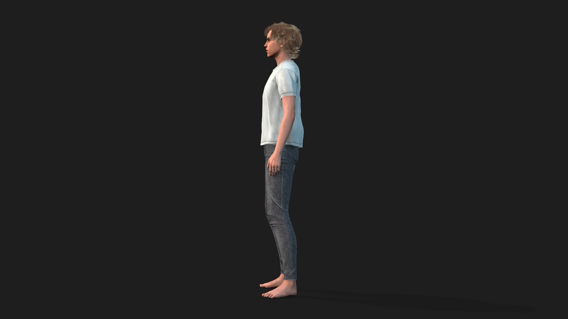 Realistic Teenage Boy 3D Model Game And Animation Ready 3D Model ...