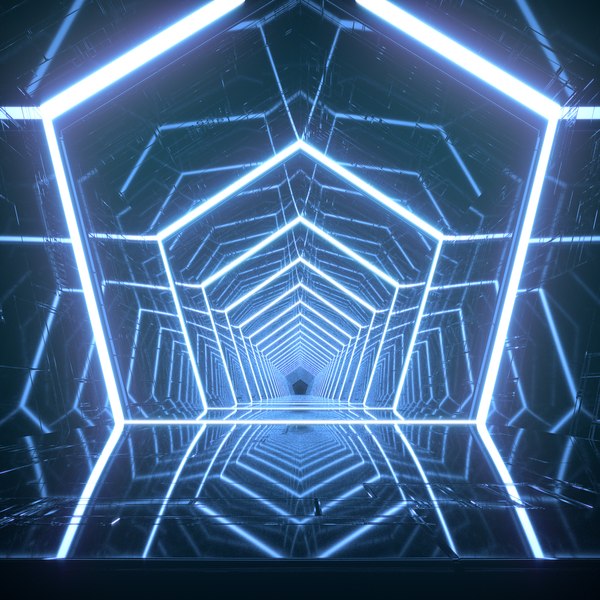 3D модель Sci Fi Neon Tunnel Environment - TurboSquid 2086820