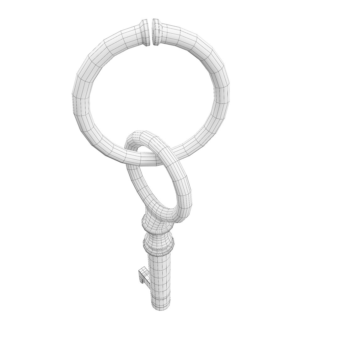 Brass door key 3d model 3D model - TurboSquid 1976461