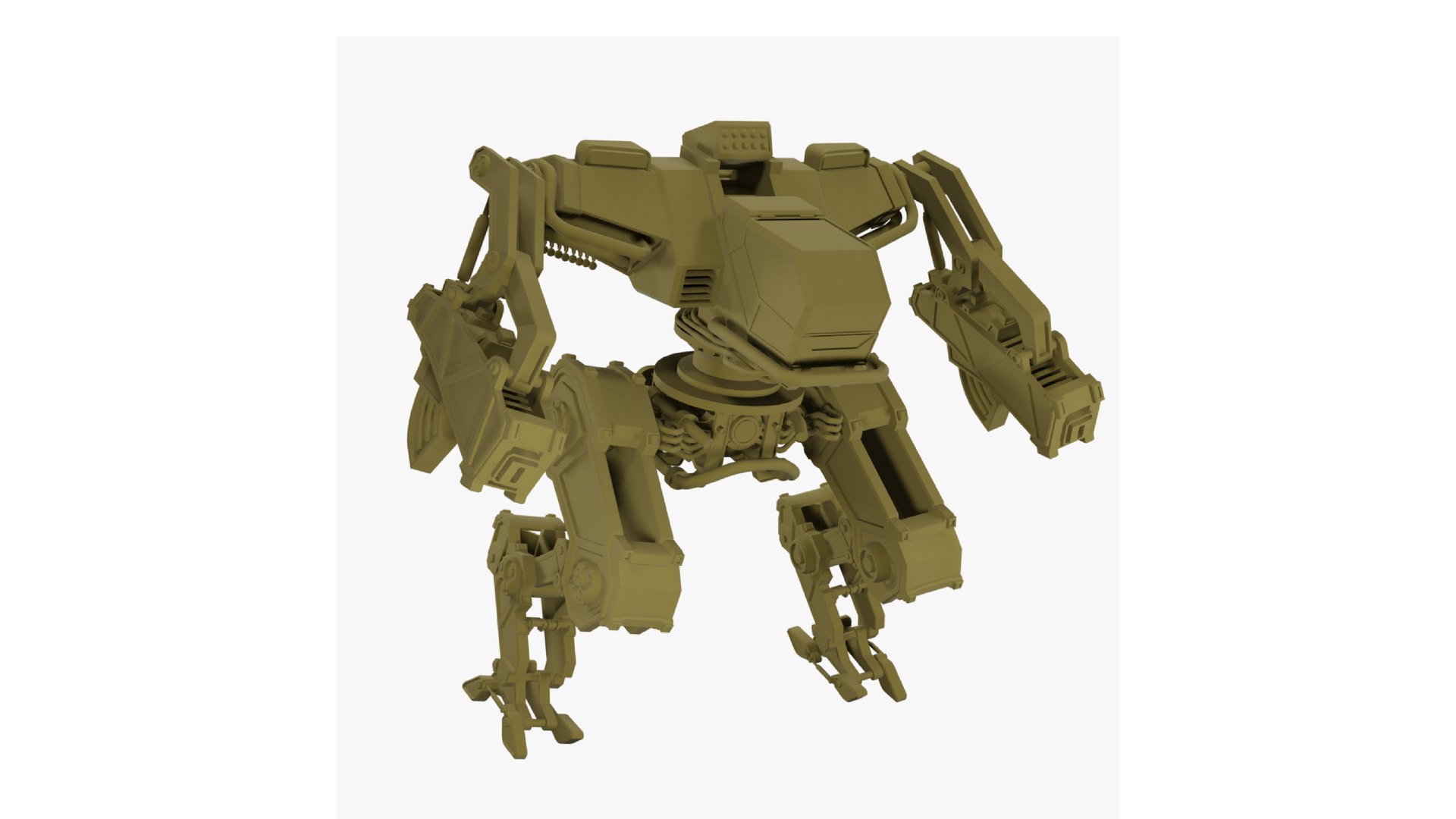 3D David09 heavy Mech style typical of desert warfare high polly model ...