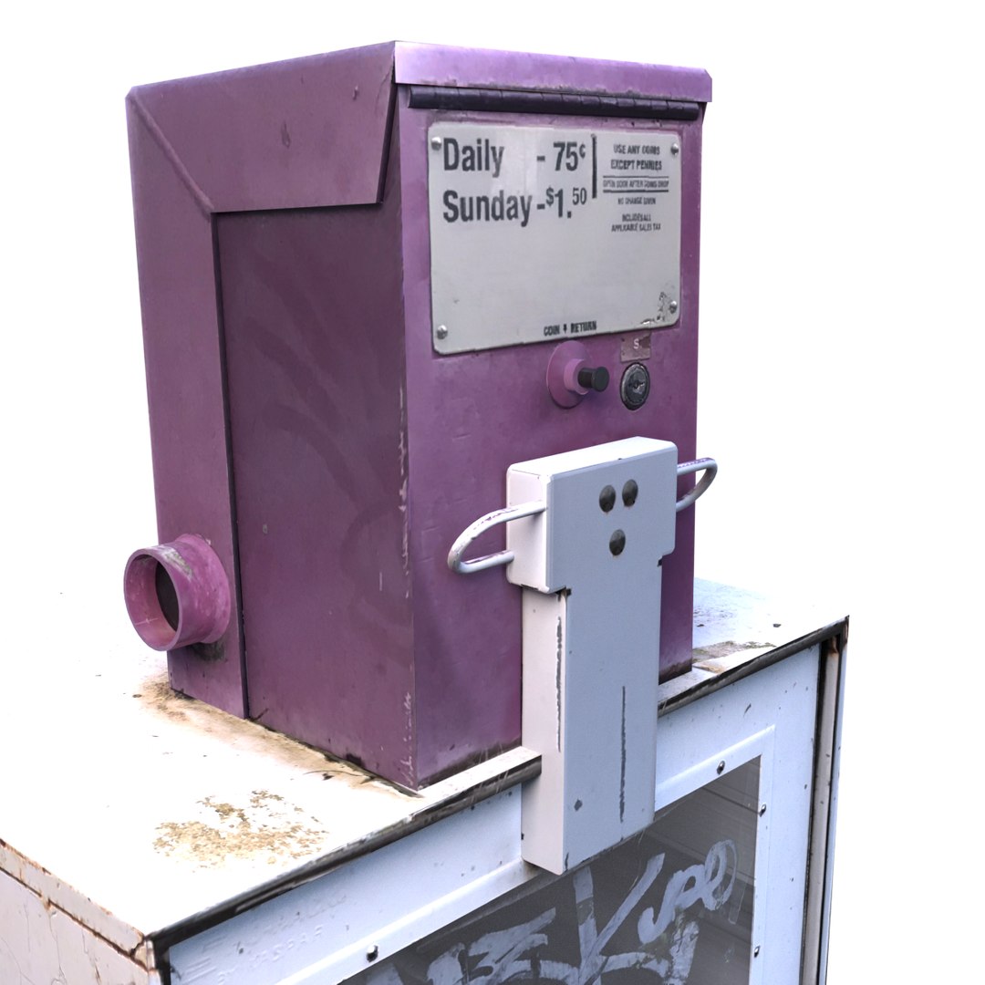 Newspaper dispenser 3D model - TurboSquid 1568921