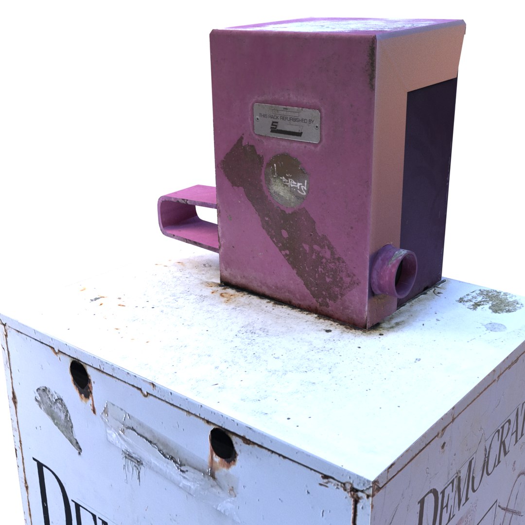 Newspaper dispenser 3D model - TurboSquid 1568921