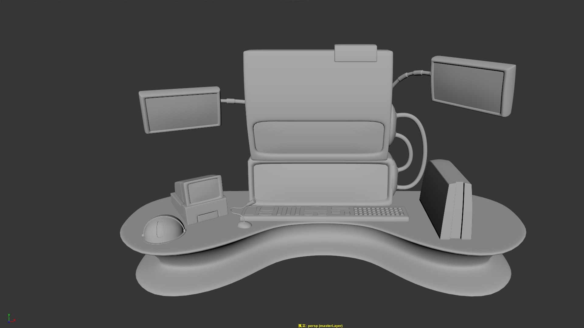 Computer cartoon computer science computer future computer 3D model ...