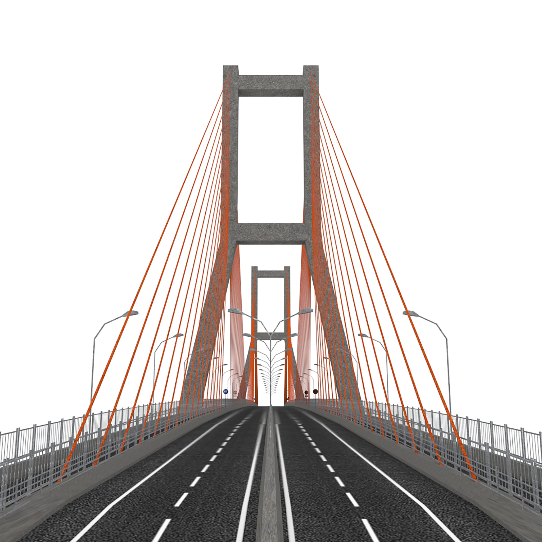 3D Suramadu Bridge between Surabaya and Madura - TurboSquid 1751055