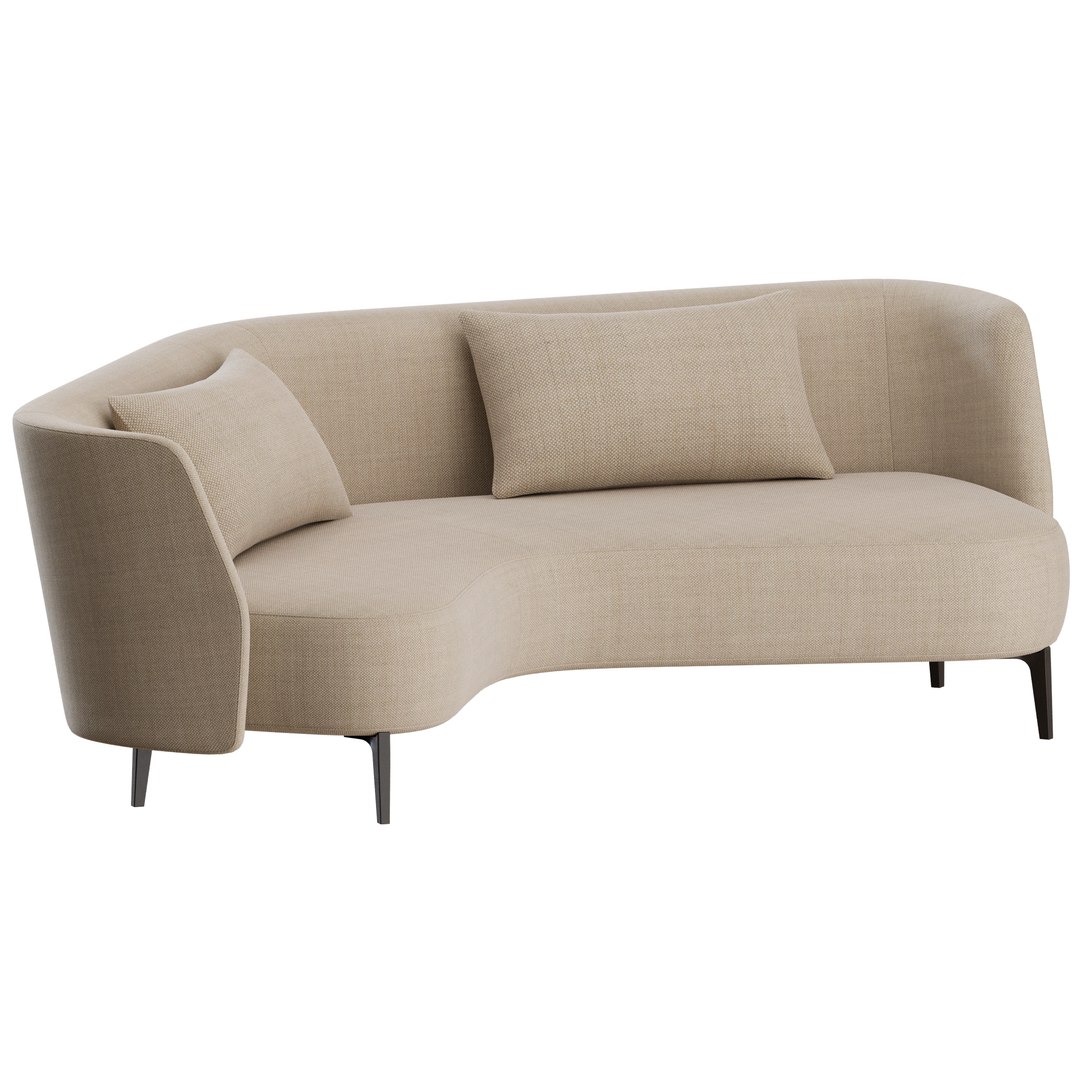 Sunday Sofa Curved By Poliform 3D Model - TurboSquid 2065995