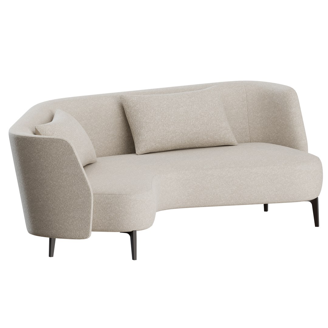 Sunday Sofa Curved By Poliform 3D Model - TurboSquid 2065995