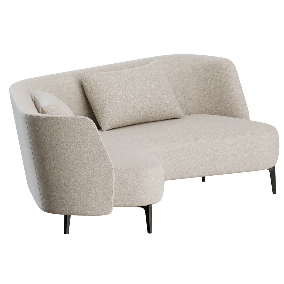Sunday Sofa Curved By Poliform 3D Model - TurboSquid 2065995