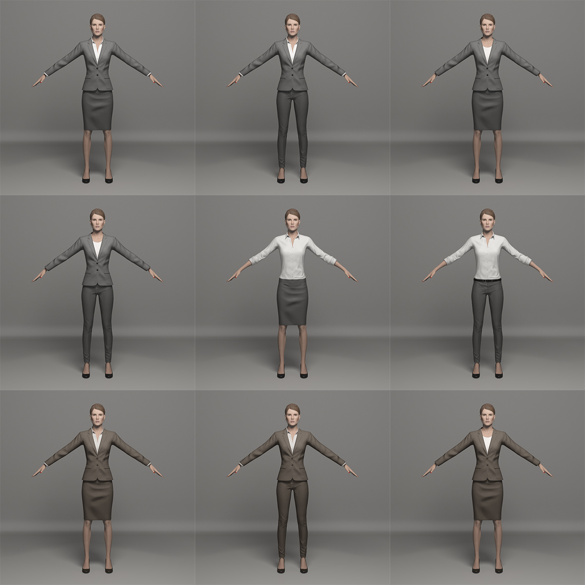 3d model female character