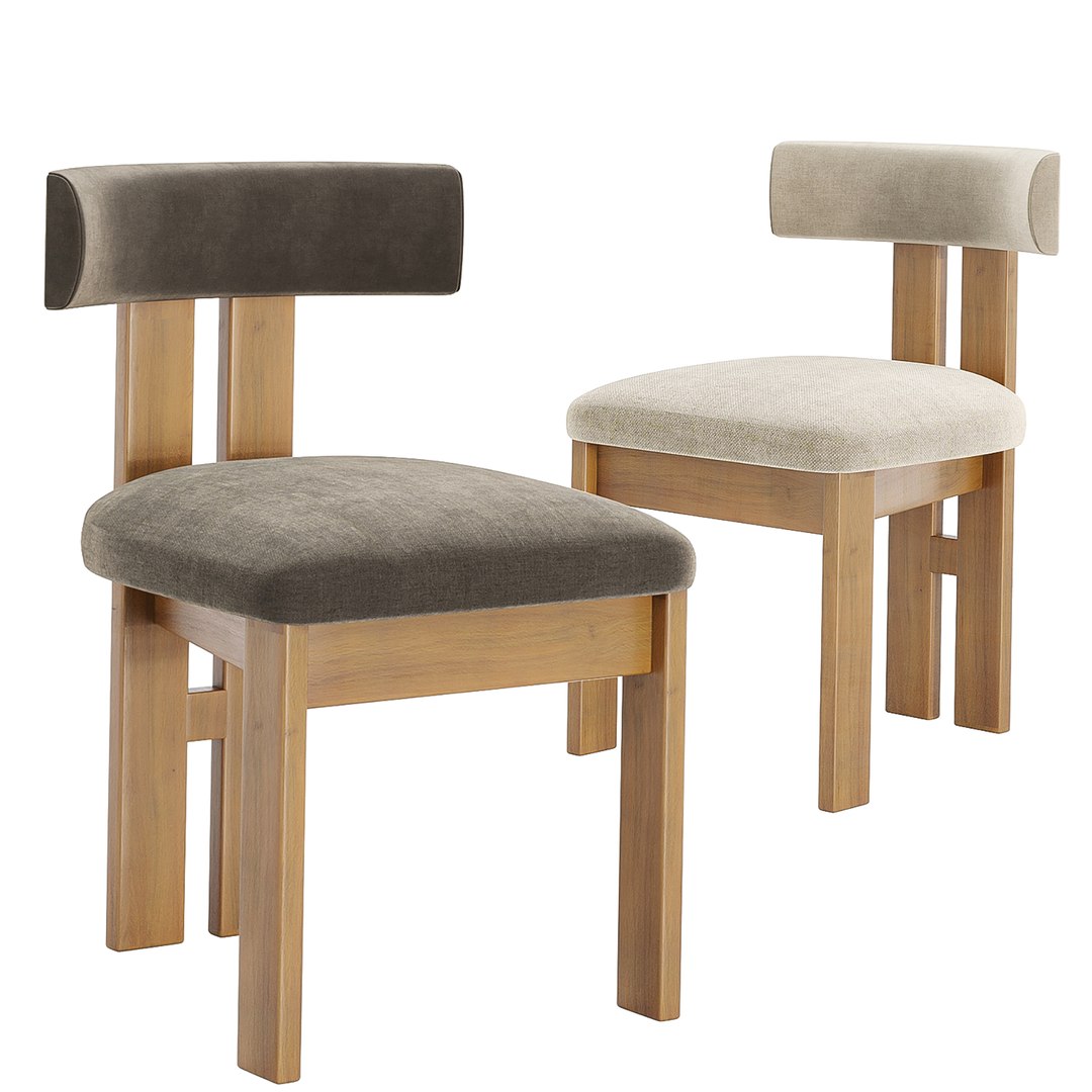 Ceremonie Green Mohair Dining Chair By Athena Calderone 3D Model ...