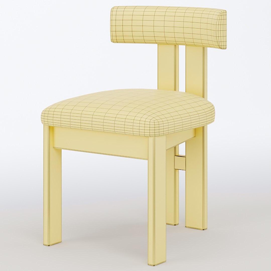 Ceremonie Green Mohair Dining Chair By Athena Calderone 3D Model ...
