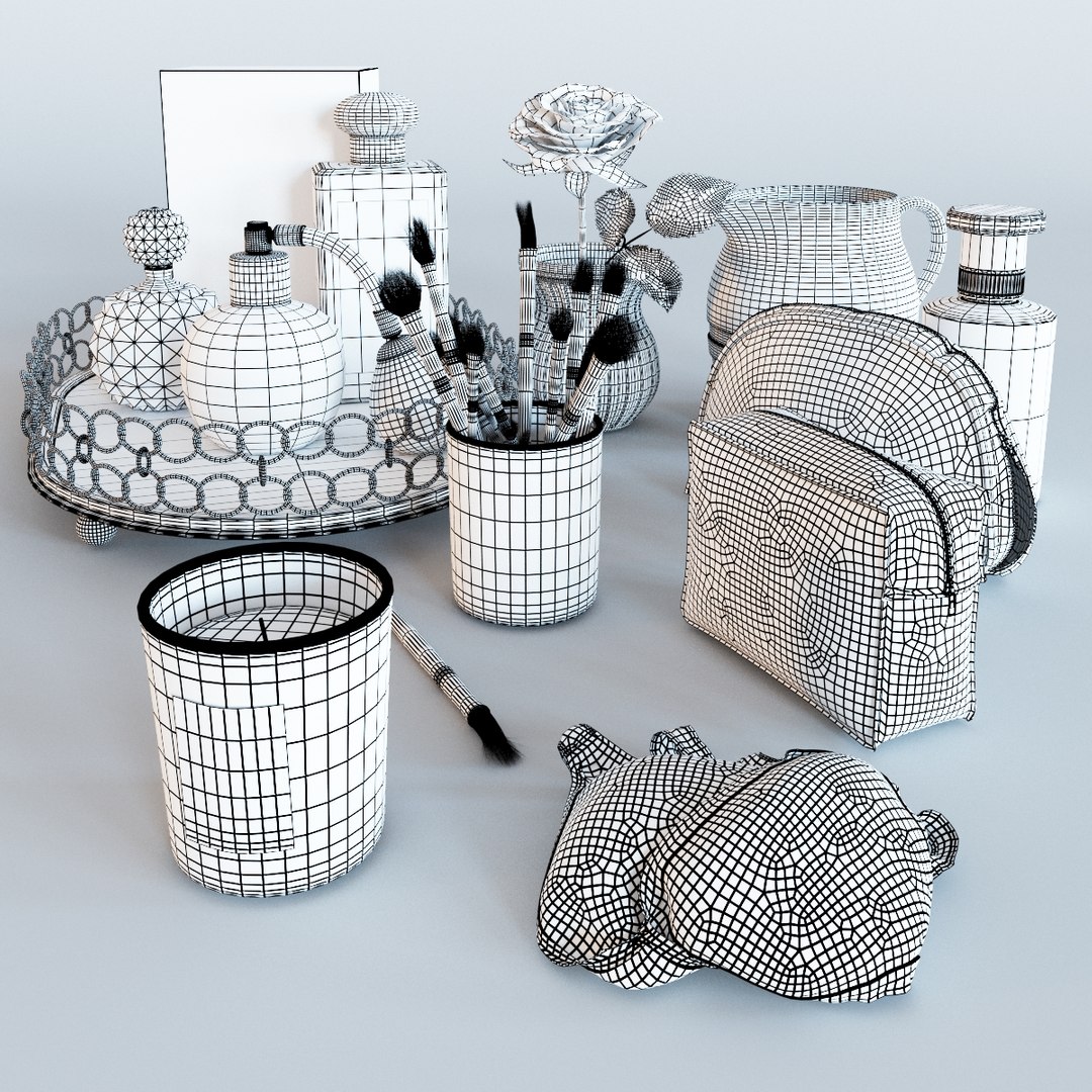 Perfume Brush 3d Model