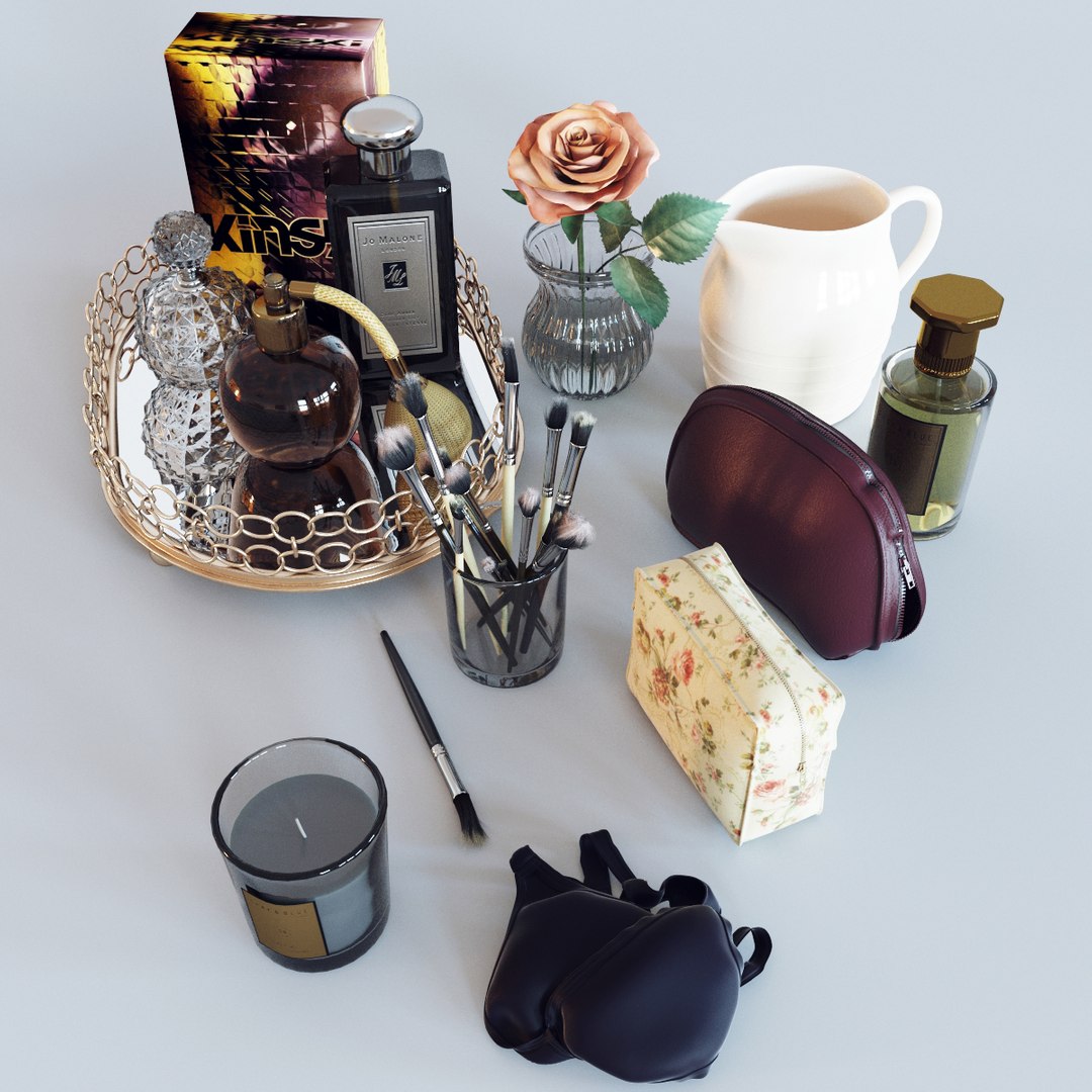 Perfume Brush 3d Model