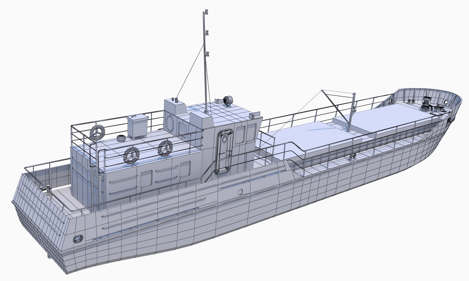 Small Inland Cargo Vessel Model - TurboSquid 2203885