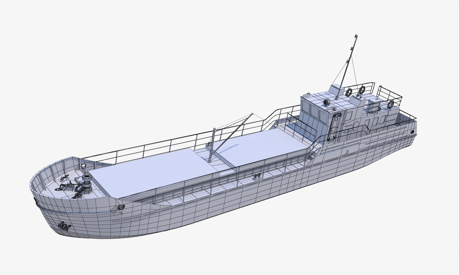 Small Inland Cargo Vessel Model - TurboSquid 2203885