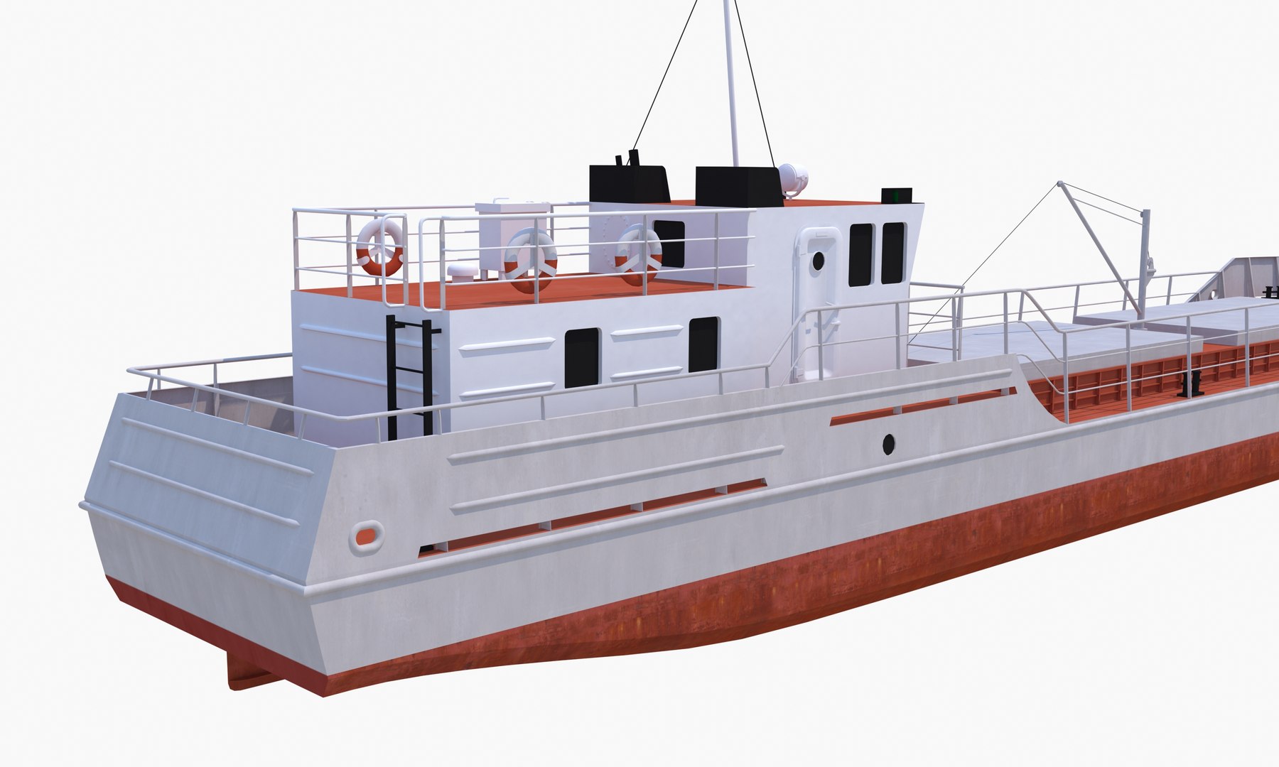 Small Inland Cargo Vessel Model - TurboSquid 2203885