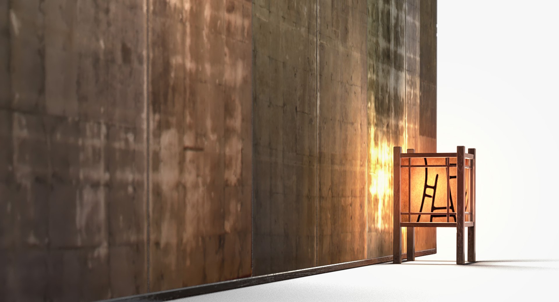 3D Modern Japanese Screen Lantern Model - TurboSquid 1202604