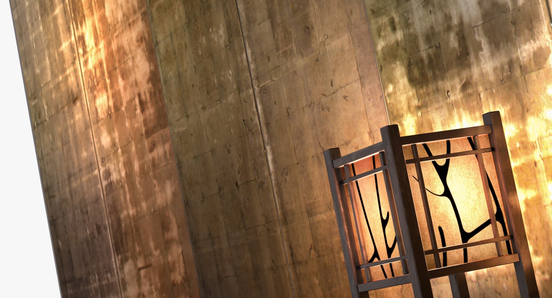 3D Modern Japanese Screen Lantern Model - TurboSquid 1202604