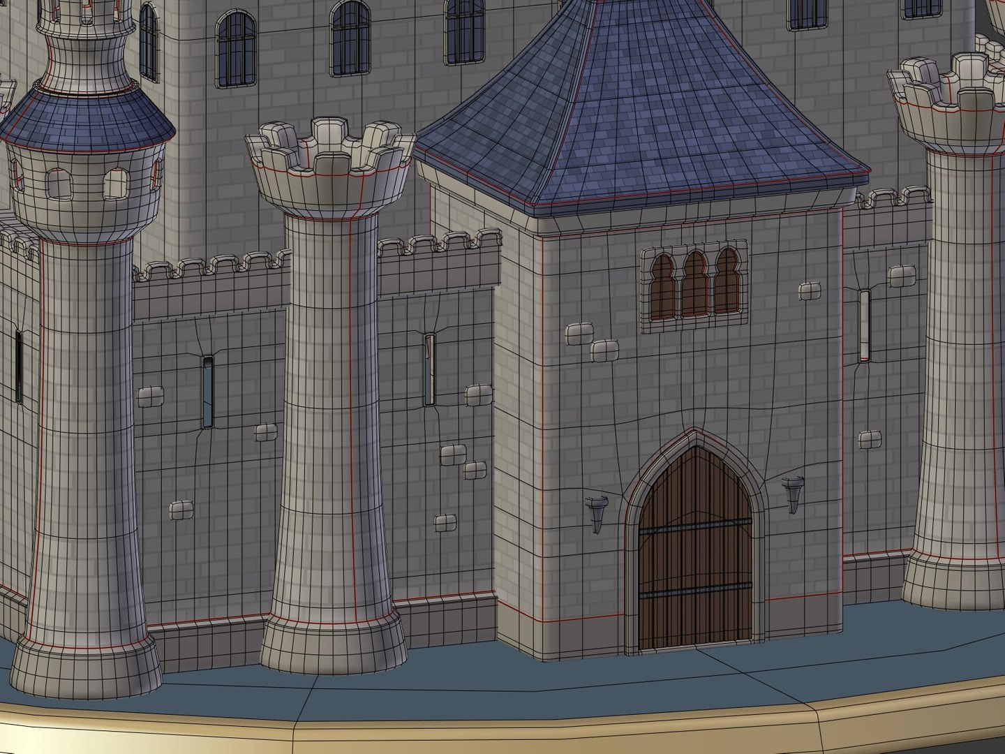 Cartoon Castle 3d Obj