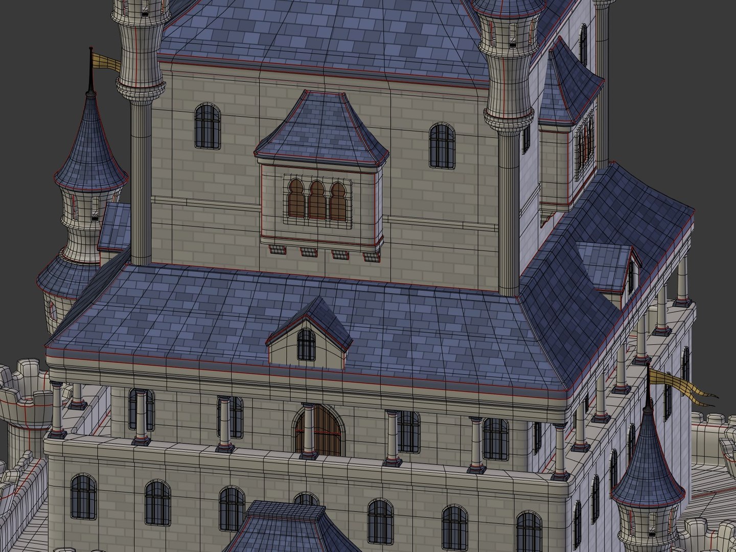 Cartoon Castle 3d Obj