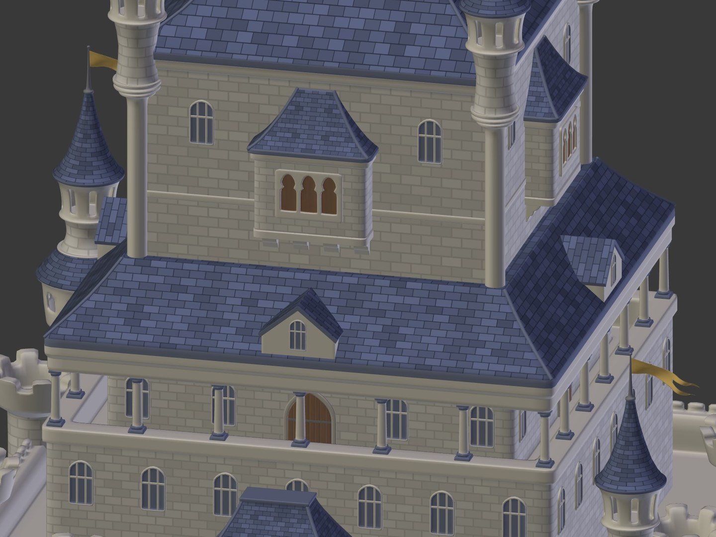 Cartoon Castle 3d Obj