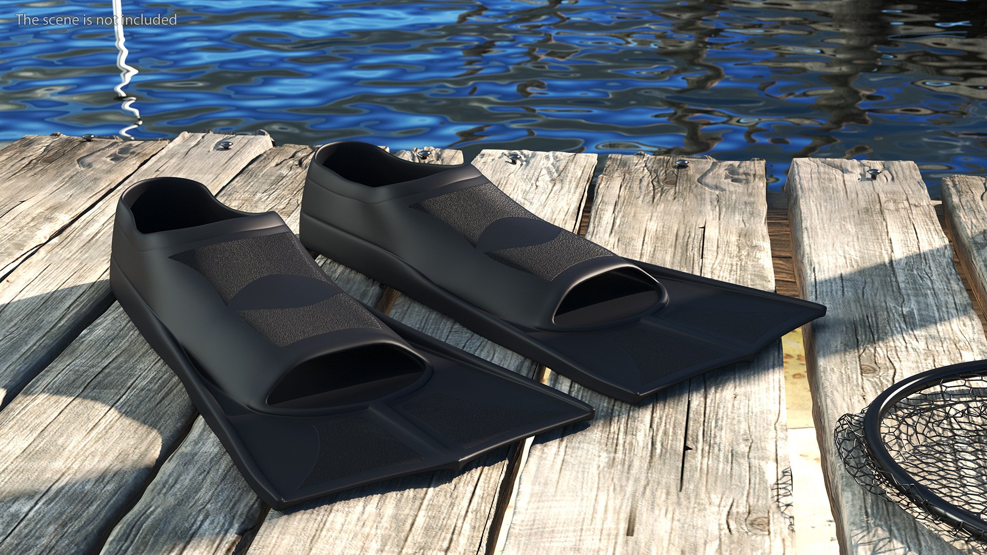 Black Silicone Training Fins 3D Model - TurboSquid 2137068